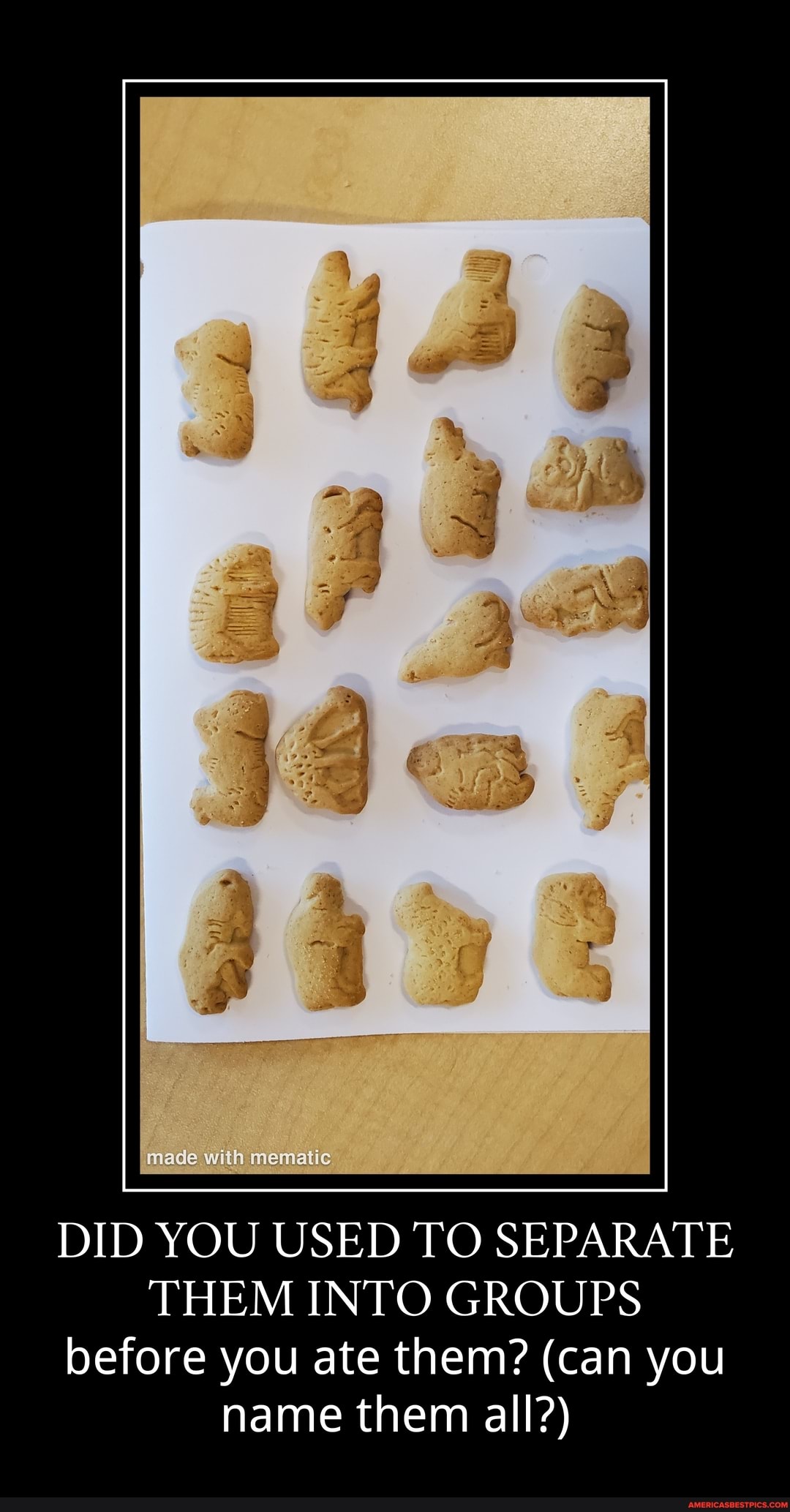 DID YOU USED TO SEPARATE THEM INTO GROUPS before you ate them? (can you ...