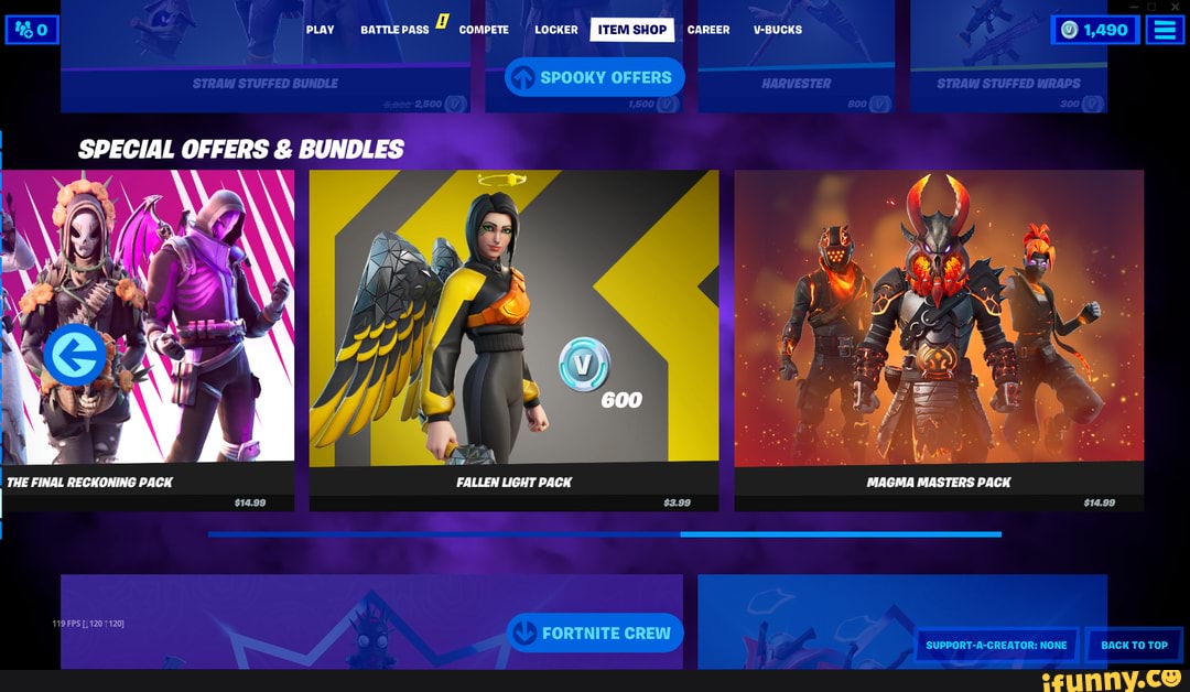 PLAY BATTLE PASS SPECIAL OFFERS & BUNDLES THE FINAL RECHONING PACK 119 ...