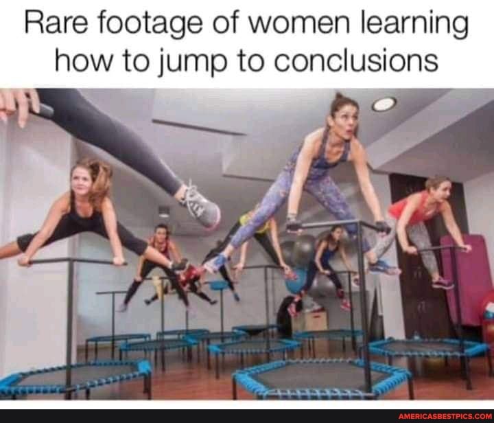 Rare footage of women learning how to jump to conclusions - America’s ...