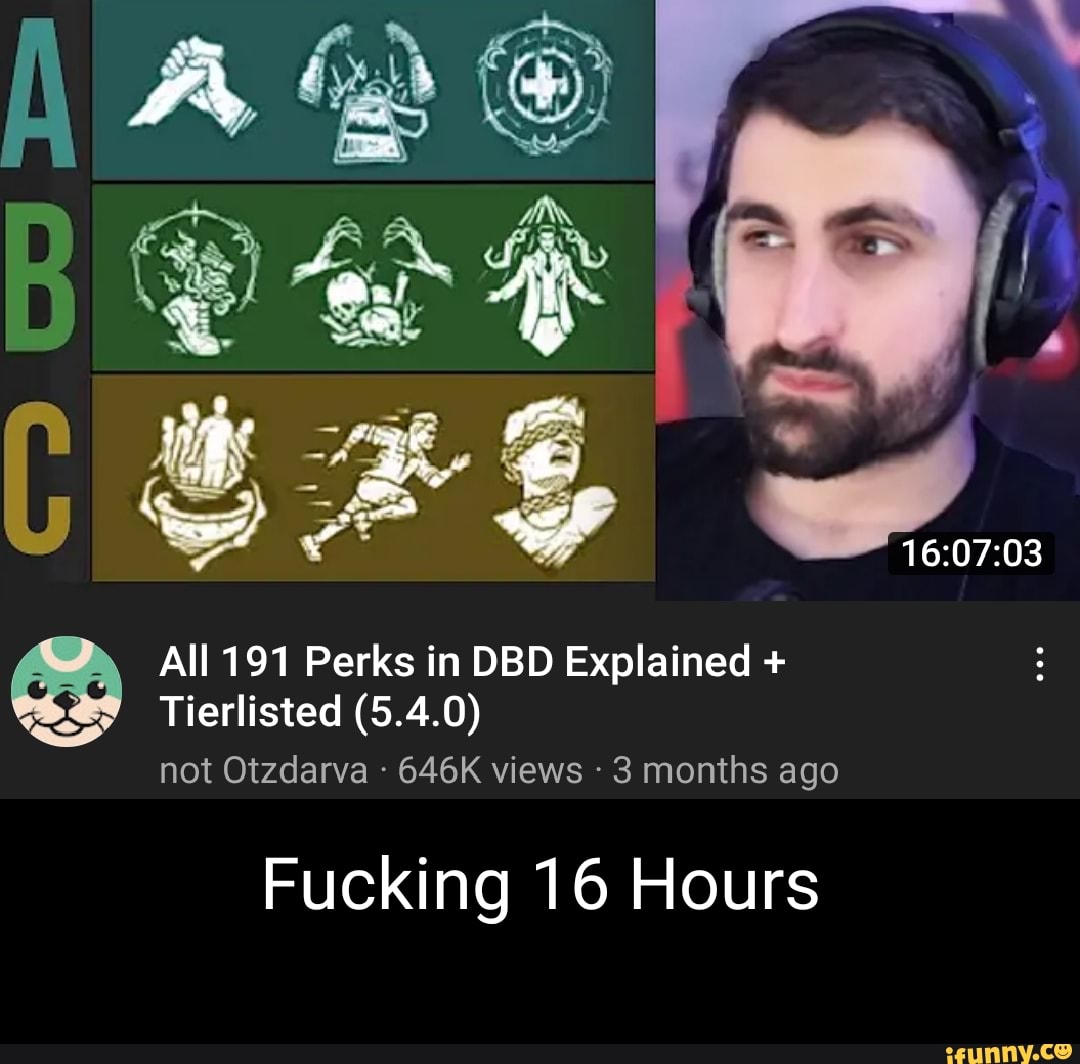 Ww All 191 Perks in DBD Explained + Tierlisted (5.4.0) not Otzdarva ...
