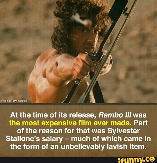 At the time of its release, Rambo IIl was the most expensive film ever ...