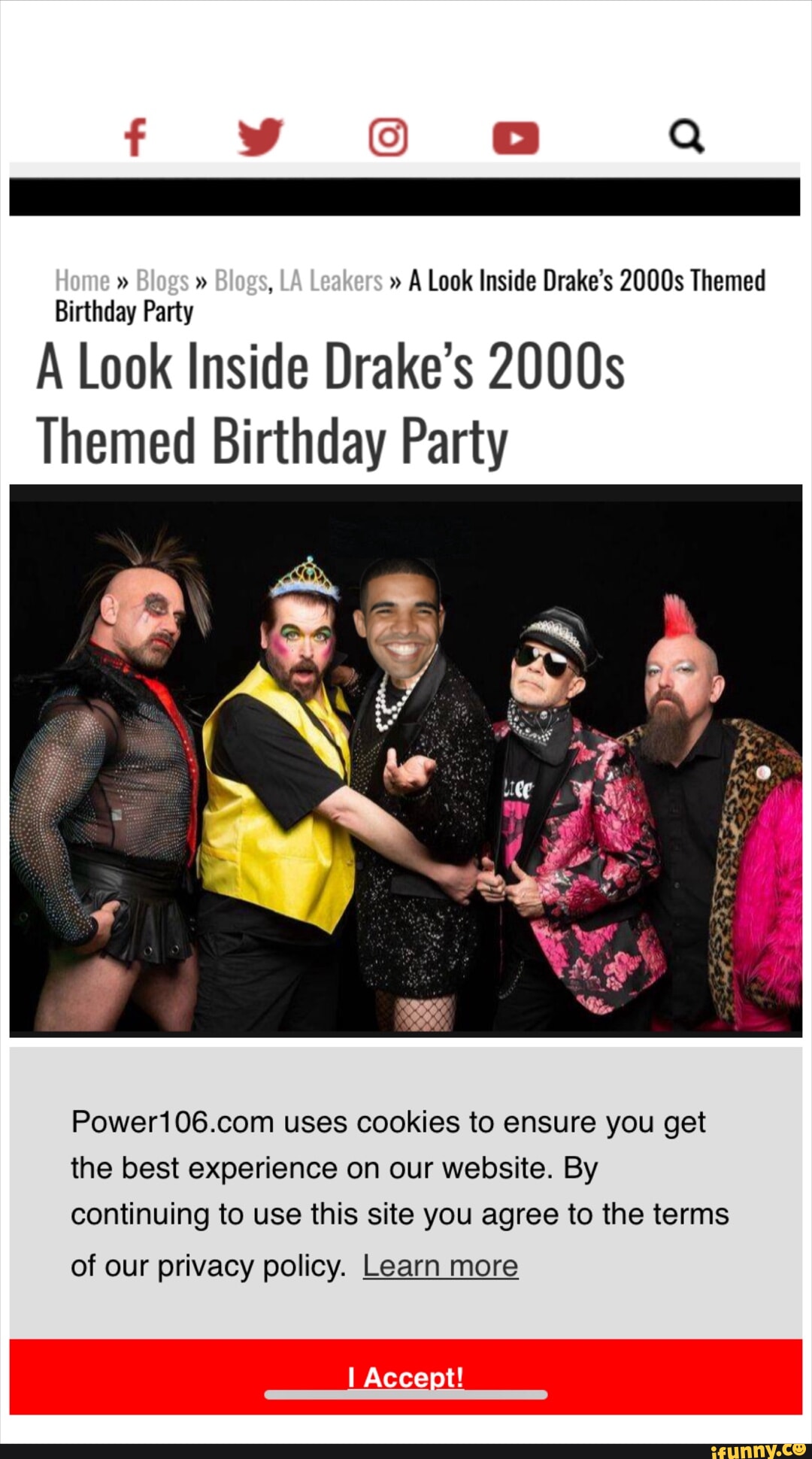 " Blags " Blogs, LA Leakers " A Look Inside Drake's 2000s Themed ...