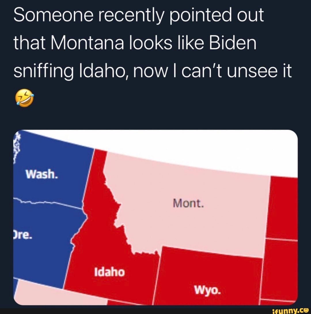 Someone Recently Pointed Out That Montana Looks Like Biden Sniffing