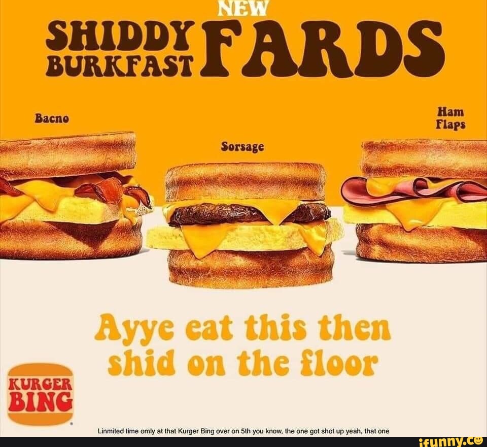 NEW AR Flaps Bacno KURGER BING at Linmited time omly at that Kurger ...