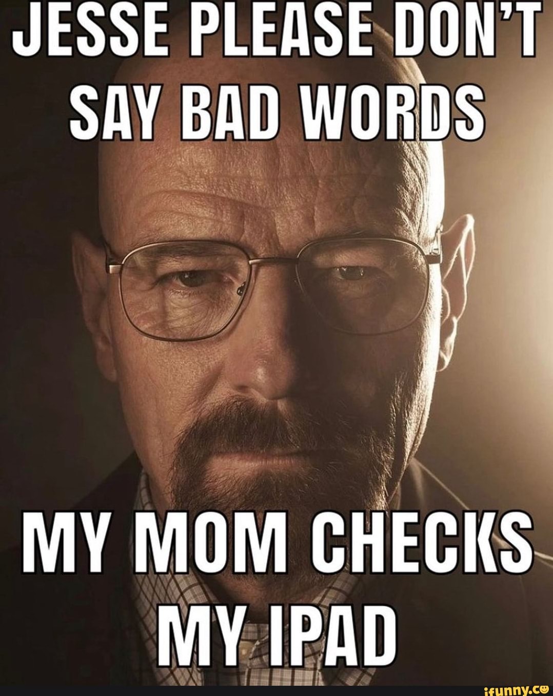 JESSE PLEASE DON'T SAY BAD WORDS MY MOM CHECKS MY IPAD - iFunny
