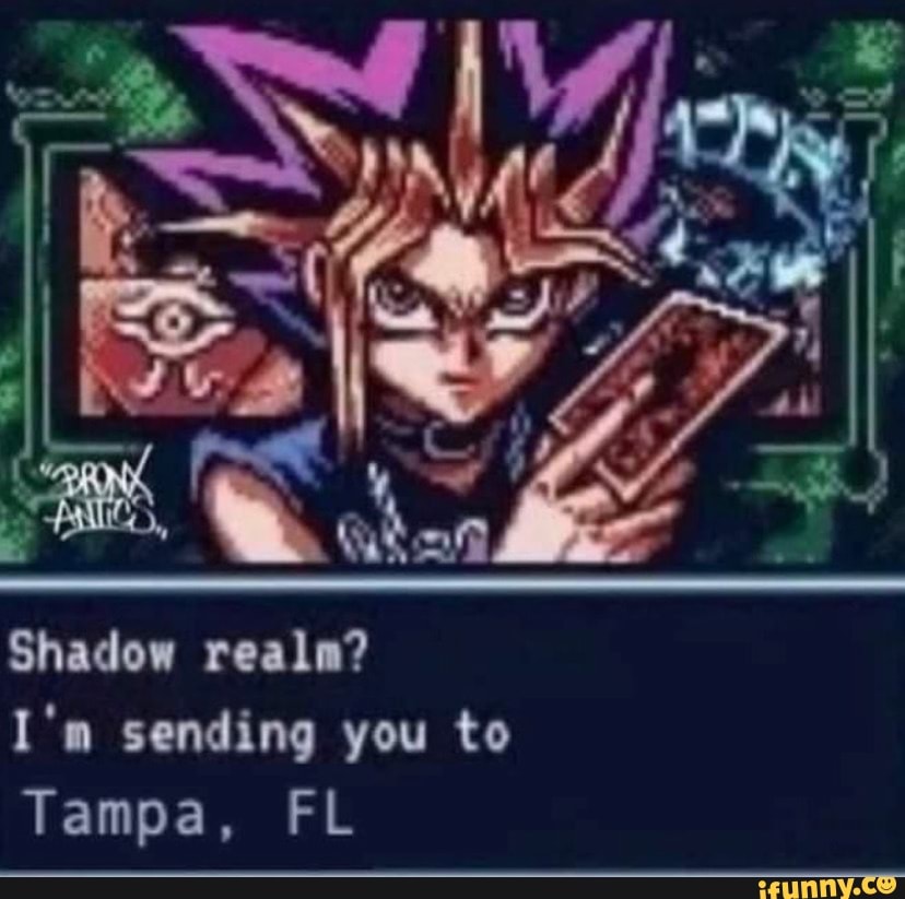 Shadow realm? I'm sending you to Tampa, FL - iFunny