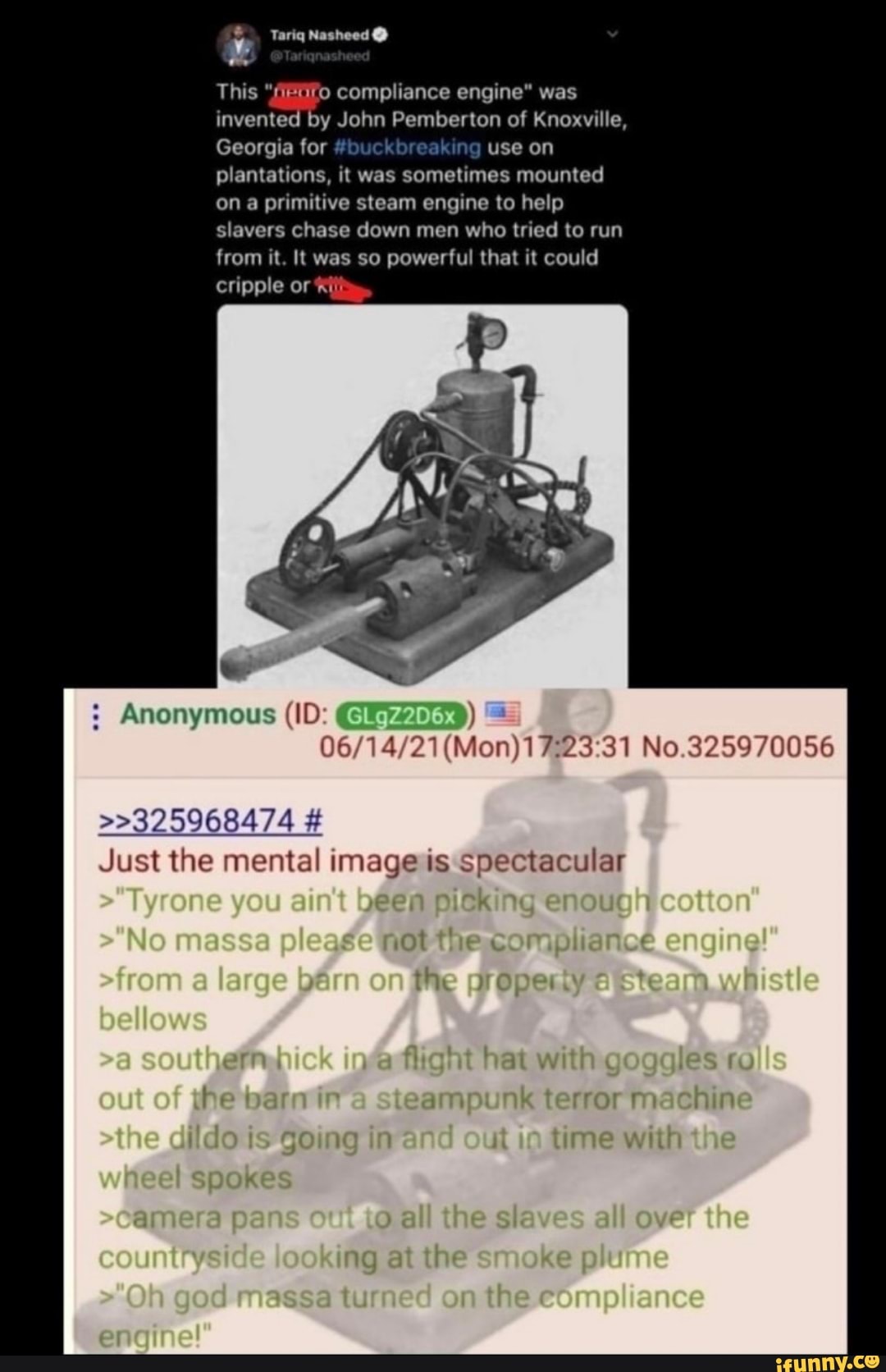 Tang Nasheed @ This compliance engine" was invented by John Pemberton ...