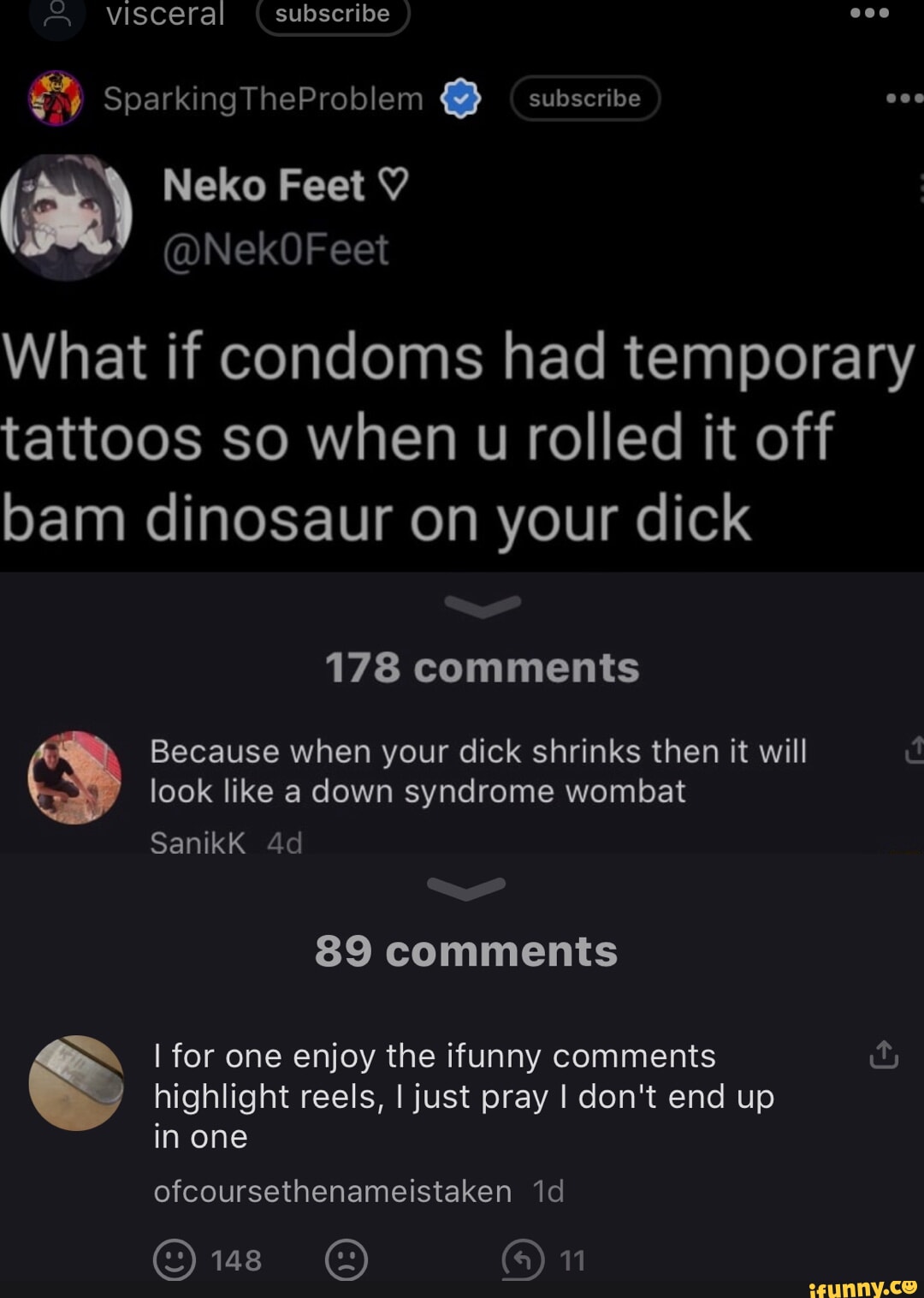 Visceral subscribe Sparking TheProblem subscribe Neko Feet @NekOFeet ...