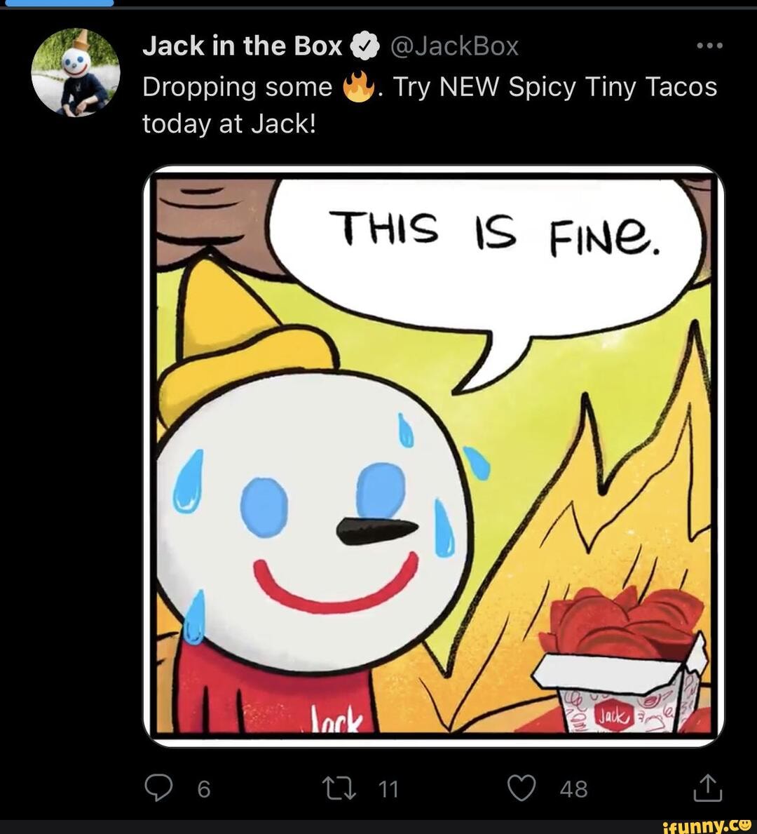 Jack in the Box @ @JackBox Dropping some @y. Try NEW Spicy Tiny Tacos ...