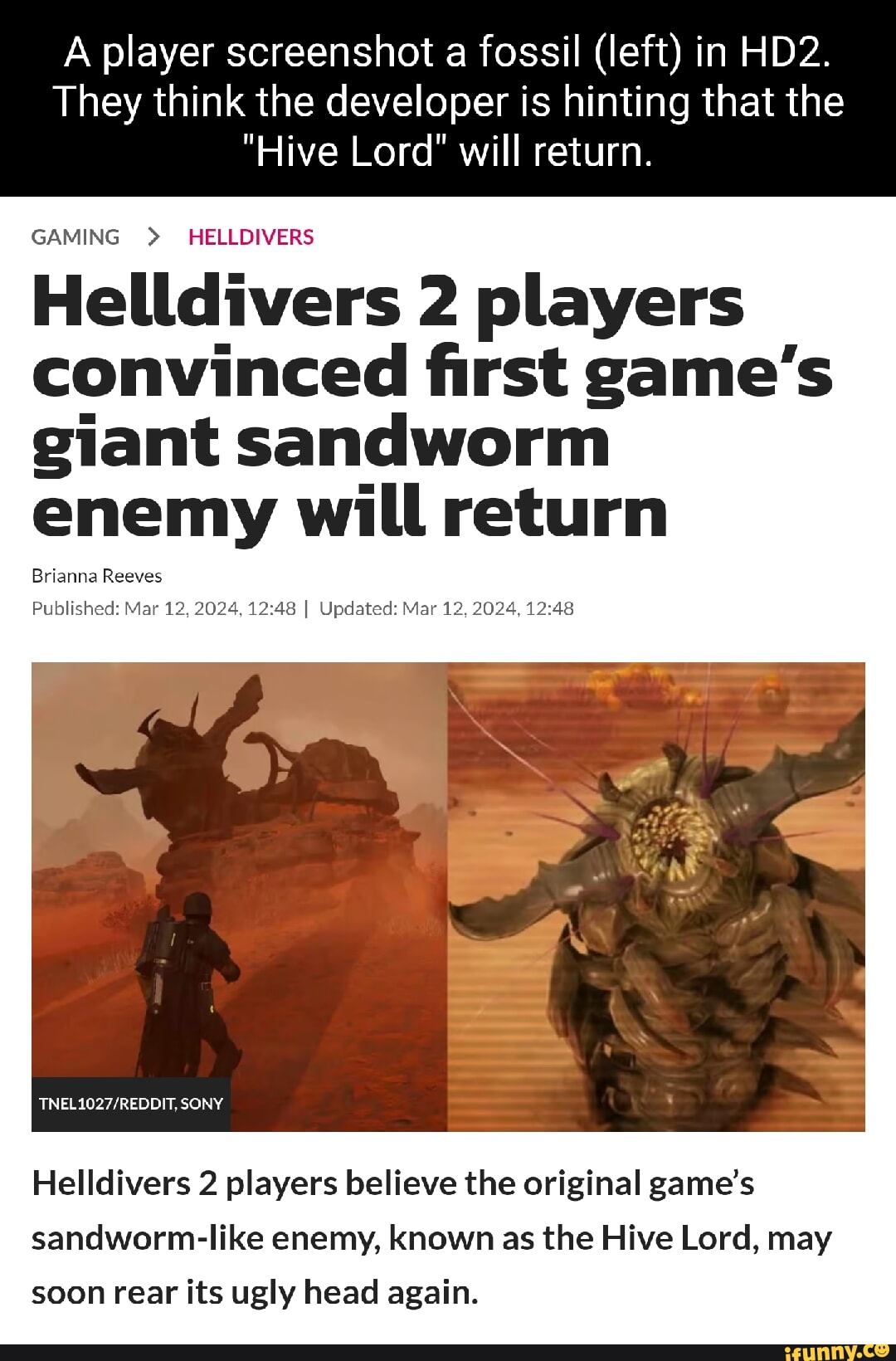 A player screenshot a fossil (left) in They think the developer is ...