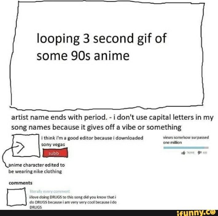 Looping 3 second gif of some anime artist name ends with period. - i ...