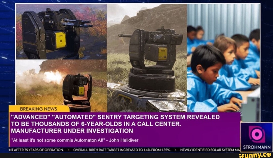 "ADVANCED" "AUTOMATED" SENTRY TARGETING SYSTEM REVEALED TO BE THOUSANDS ...