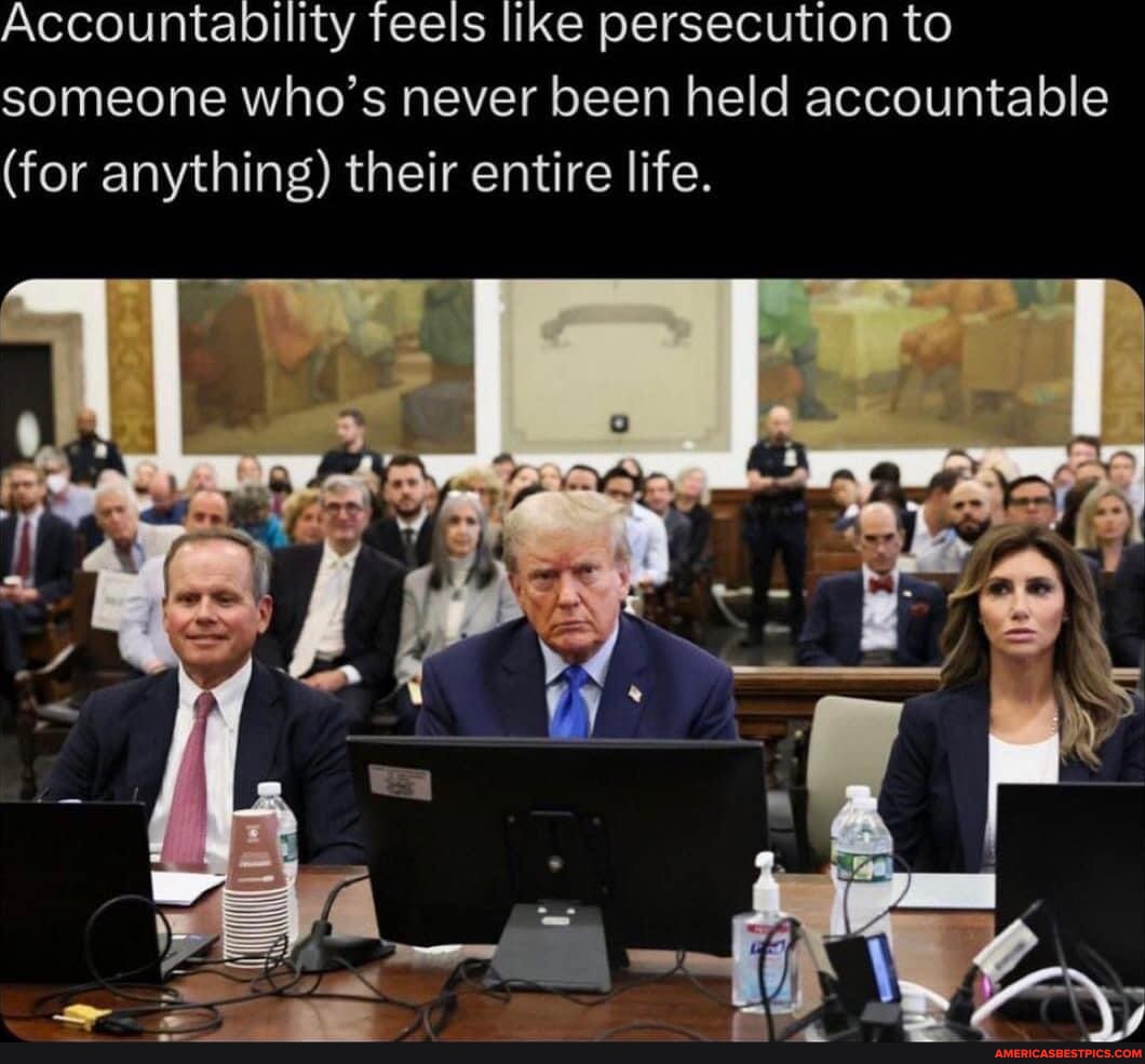 Accountability feels like persecution to someone who's never been held ...