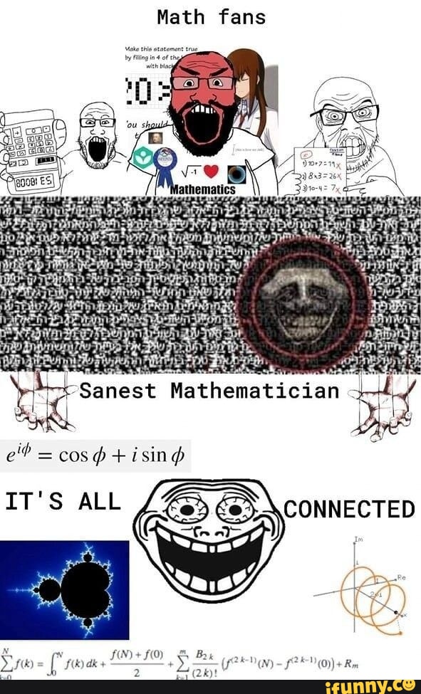 Math fans Mathematician CONNECTED = cos ising - iFunny