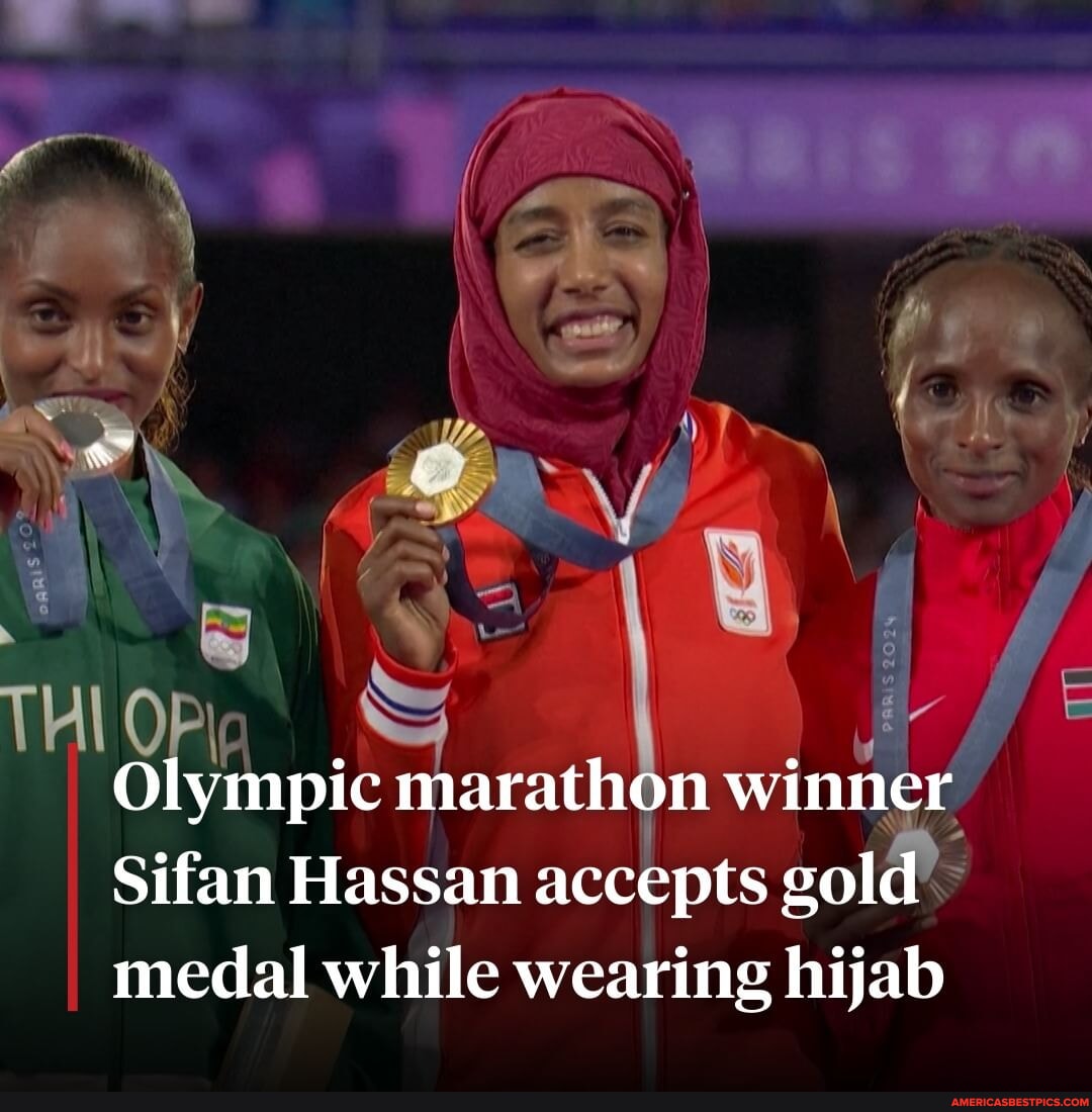 Ge I THI OP: S Olympic marathon winner Sifan Hassan accepts gold medal ...