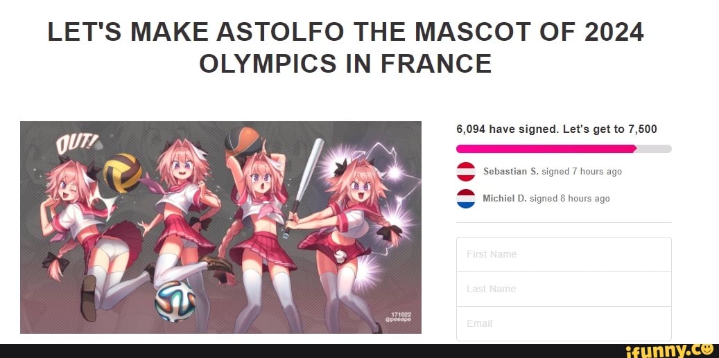 LET'S MAKE ASTOLFO THE MASCOT OF 2024 OLYMPICS IN FRANCE 6,094 have ...