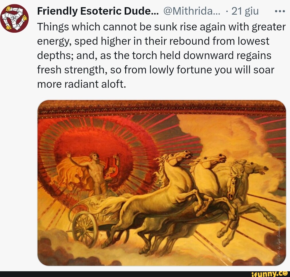 Friendly Esoteric Dude... @Mithrida... -21giu Things which cannot be ...