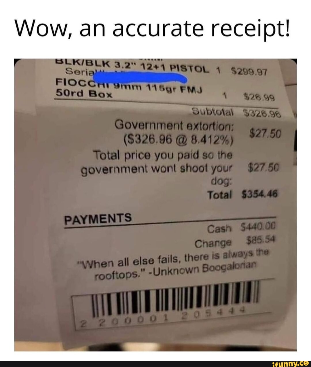 Wow, an accurate receipt! 2" MSTOL Government I Tolwl pnco you pads fhe ...