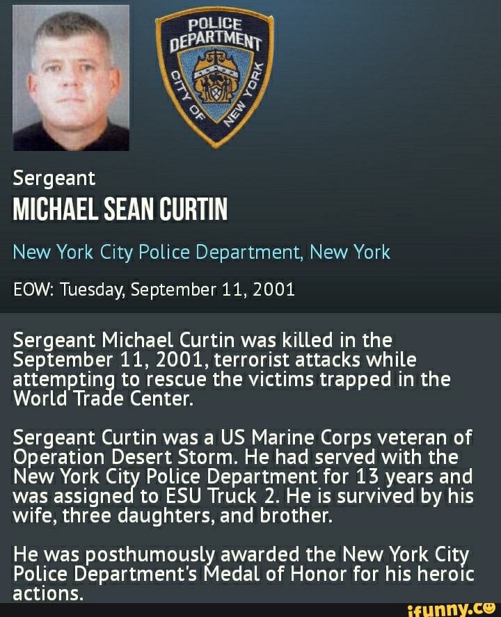 POLICE Sergeant MICHAEL SEAR CURTIN New York City Police Department ...