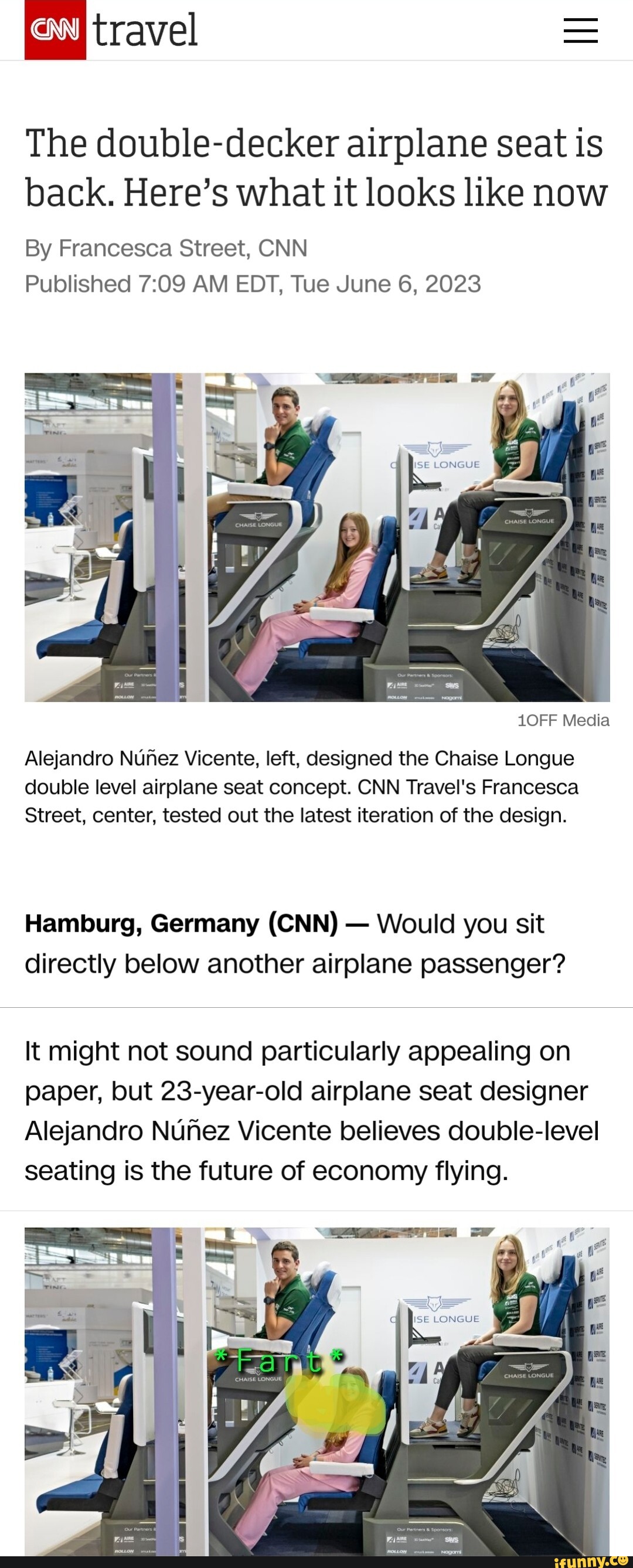 Travel The double-decker airplane seat is back. Here's what it looks ...