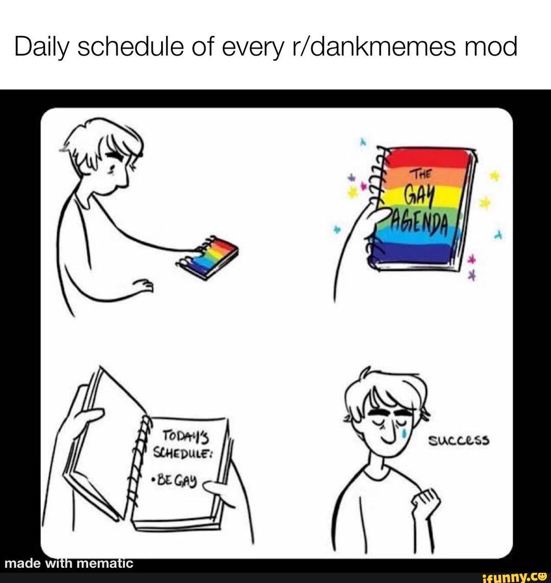 Daily schedule of every mod - iFunny