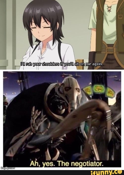 On me 'Ah, yes. The negotiator. - iFunny