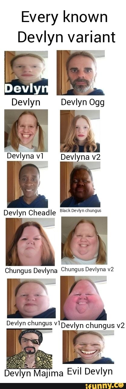 Every known Devlyn variant Devlyna Devlyna Black Devlyn chungus Cheadle ...