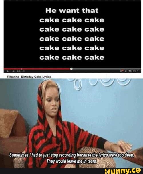 Rihanna Meme Cake