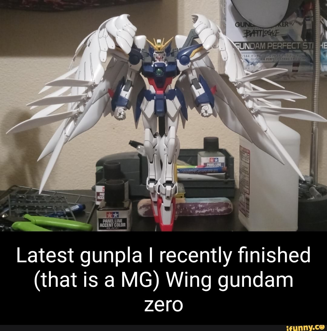 PANEL I ACCENT Cf I Latest gunpla I recently finished (that is a MG ...