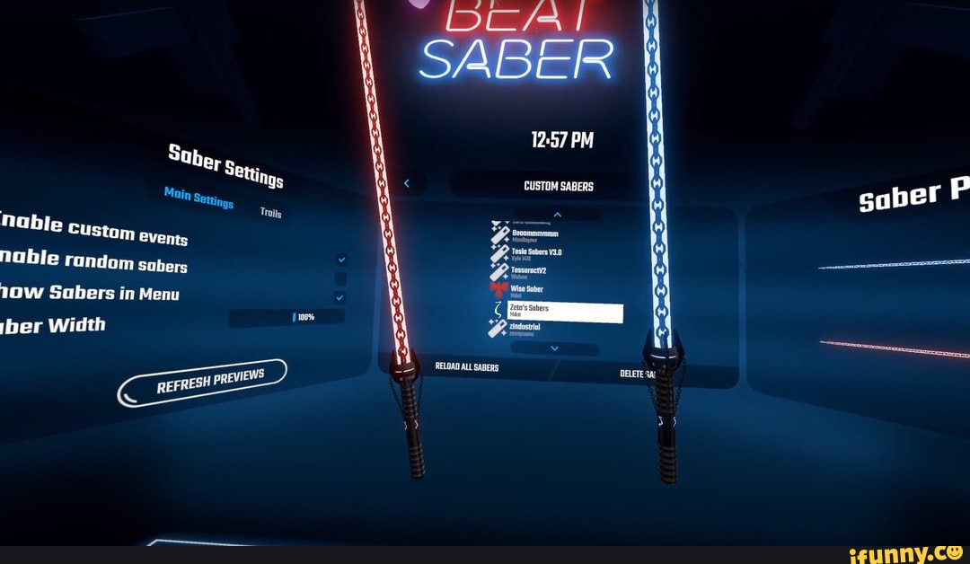 PM nable Custom events nable random Sabers Sabers in Menu iber Width ...