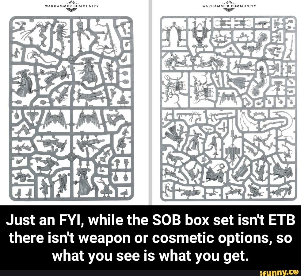 Just an FYI, while the SOB box set isn't ETB there isn't weapon or ...