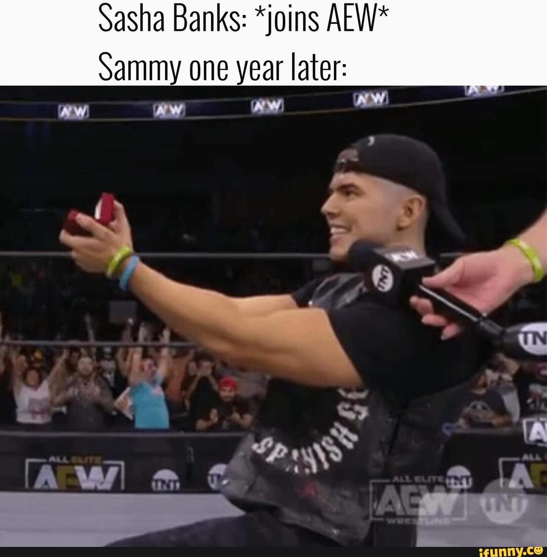 Sasha Banks: *joins AEW* Sammy one year later: - iFunny