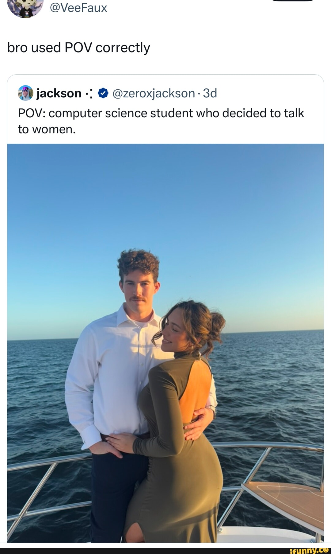 @VeeFaux bro used POV correctly jackson @ @zeroxjackson POV: computer ...