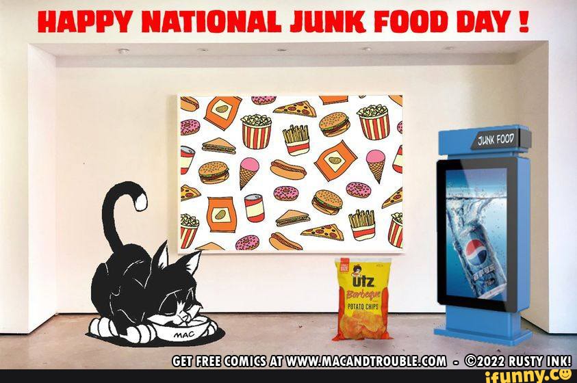 Today is NATIONAL JUNK FOOD DAY !! - HAPPY NATIONAL JUNK FOOD DAY wee ...
