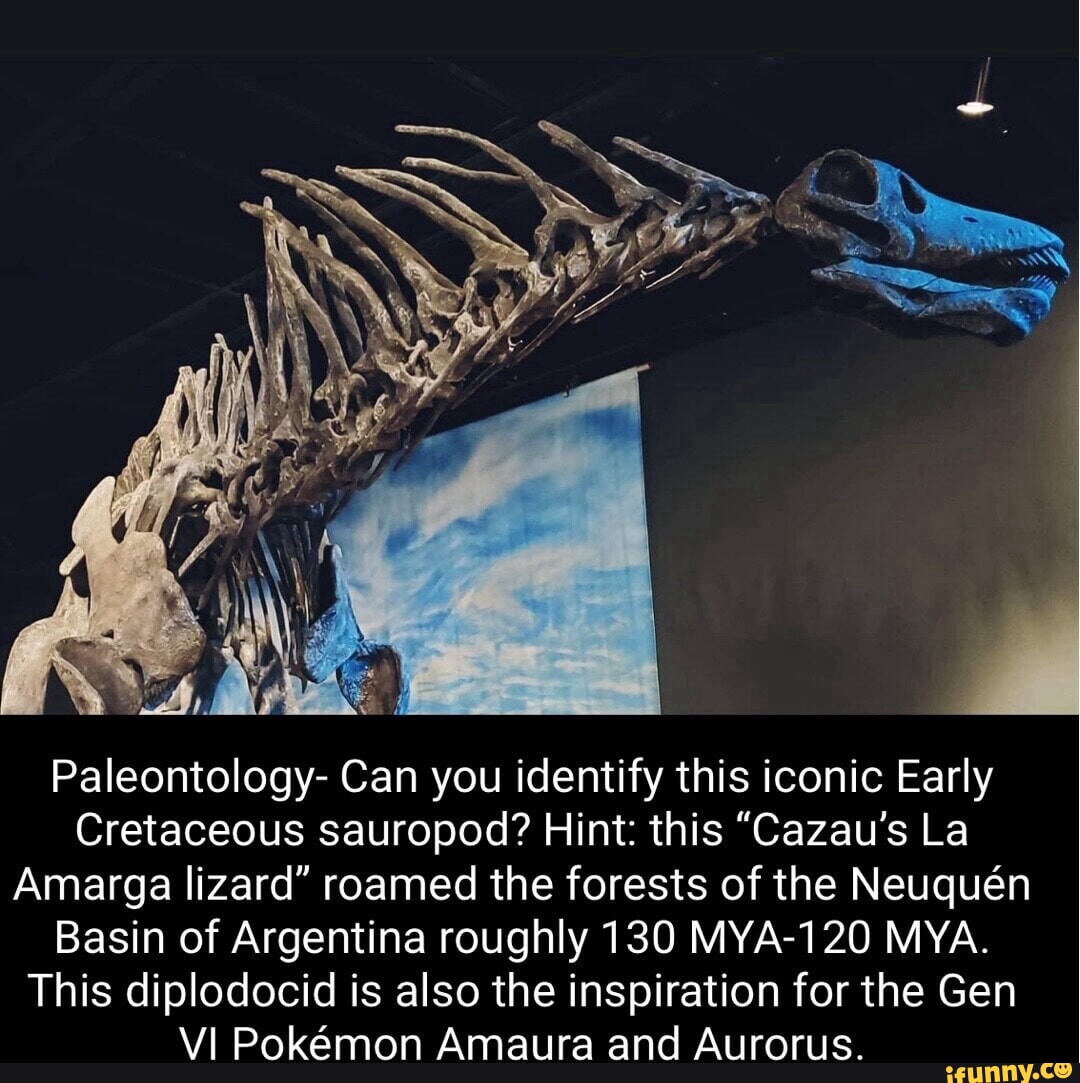 Paleontology- Can you identify this iconic Early Cretaceous sauropod ...