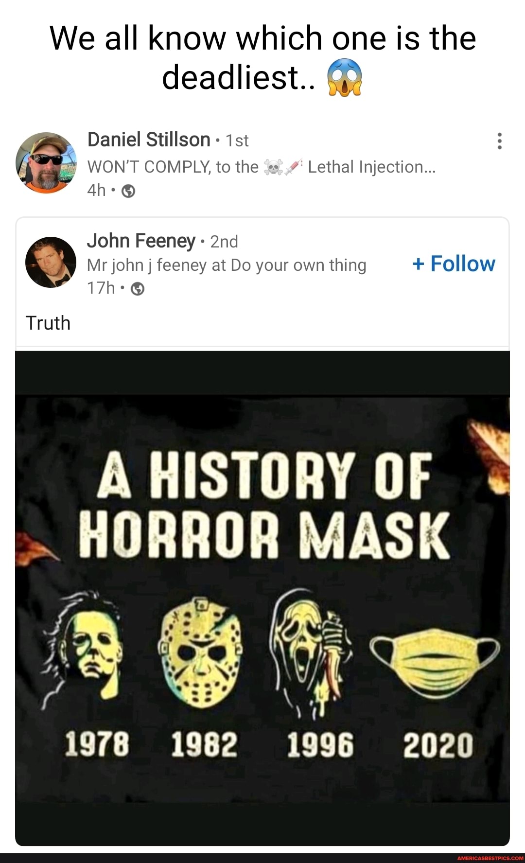 We all know which one is the deadliest.. Daniel Stillson ist WON'T ...