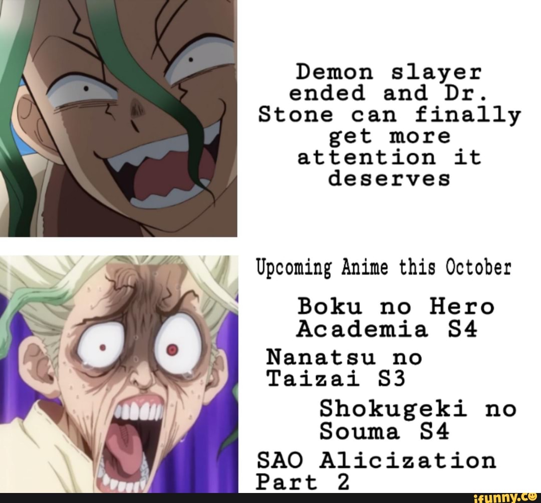 Demon slayer ended and Dr. Stone can finally get more attention it ...