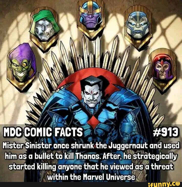 MDC COMIC FACTS #913 Hister Sinister onee shrunk the Juggernaut and ...