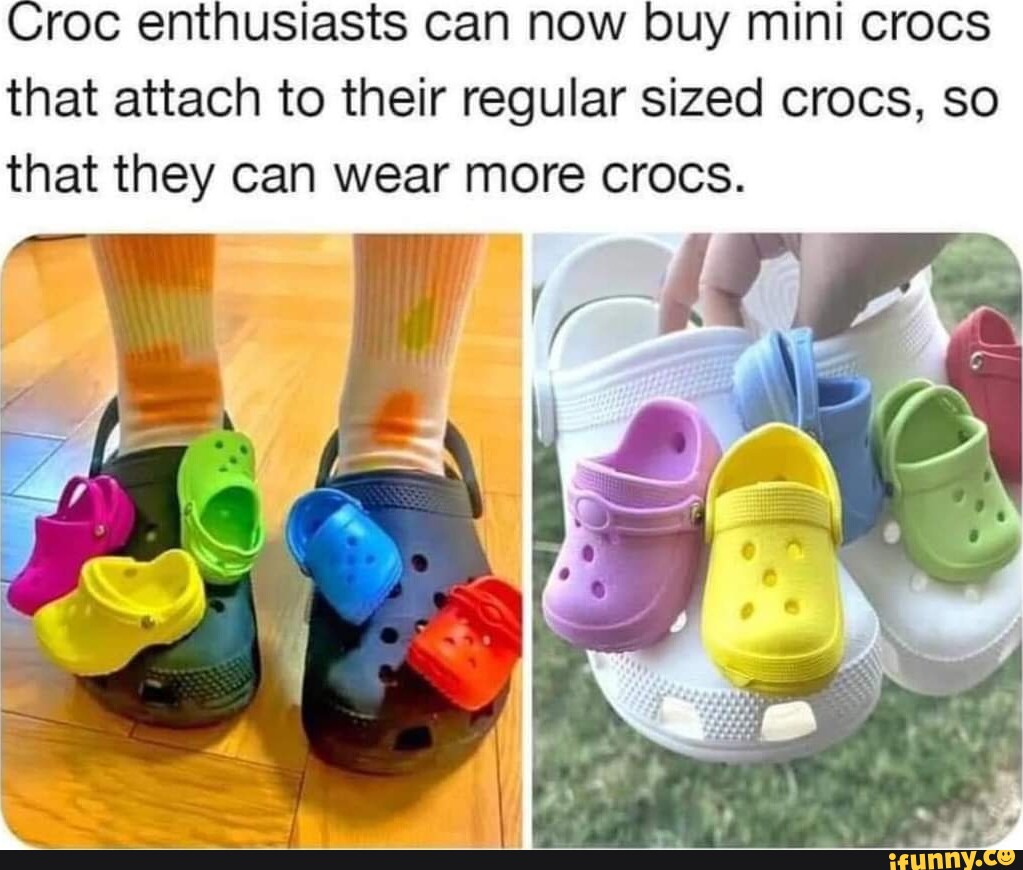 Croc enthusiasts can now buy mini crocs that attach to their regular ...