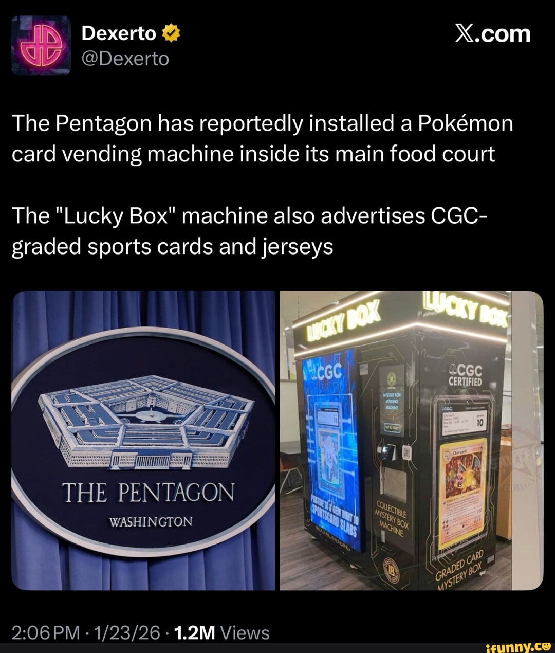 X.com @Dexerto The Pentagon has reportedly installed a Pokemon card ...