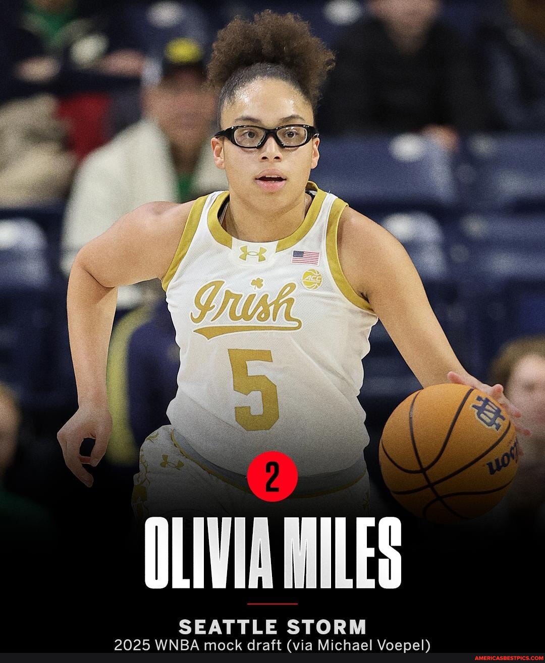 OLIVIA MILES SEATTLE STORM 2025 WNBA mock draft (via Michael Voepel ...