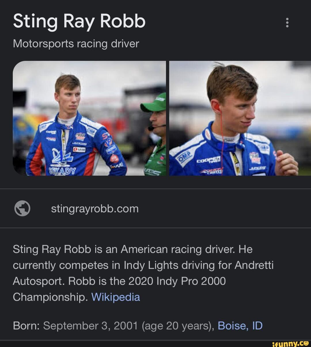 Sting Ray Robb Motorsports racing driver Sting Ray Robb is an American ...