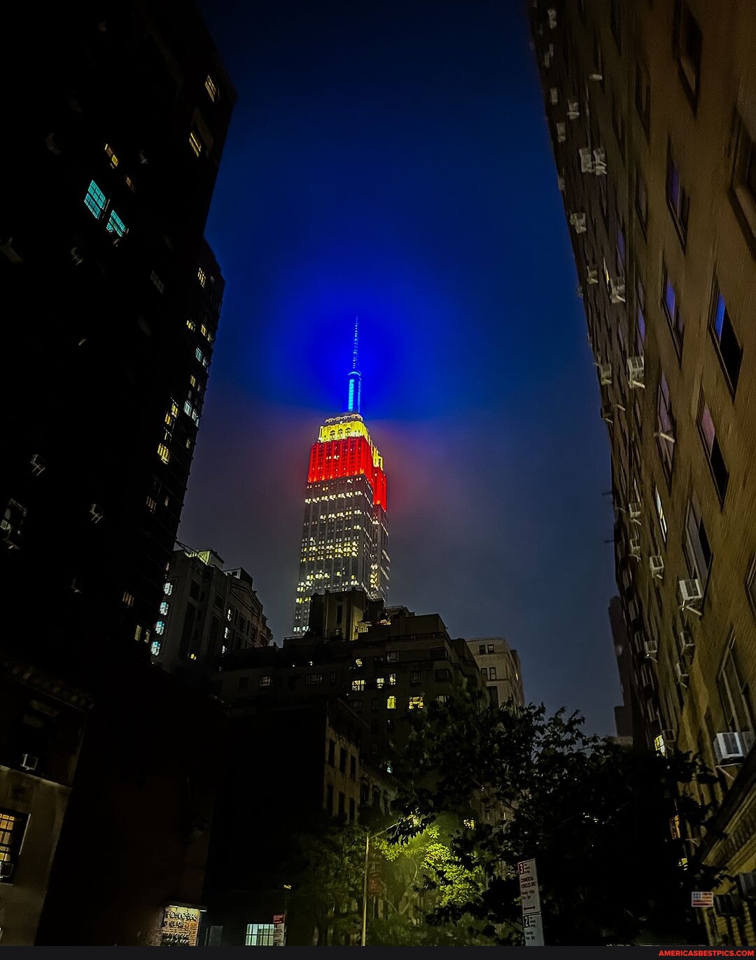 Red White Blue Empire State Building New York NY empirestatebuilding ...