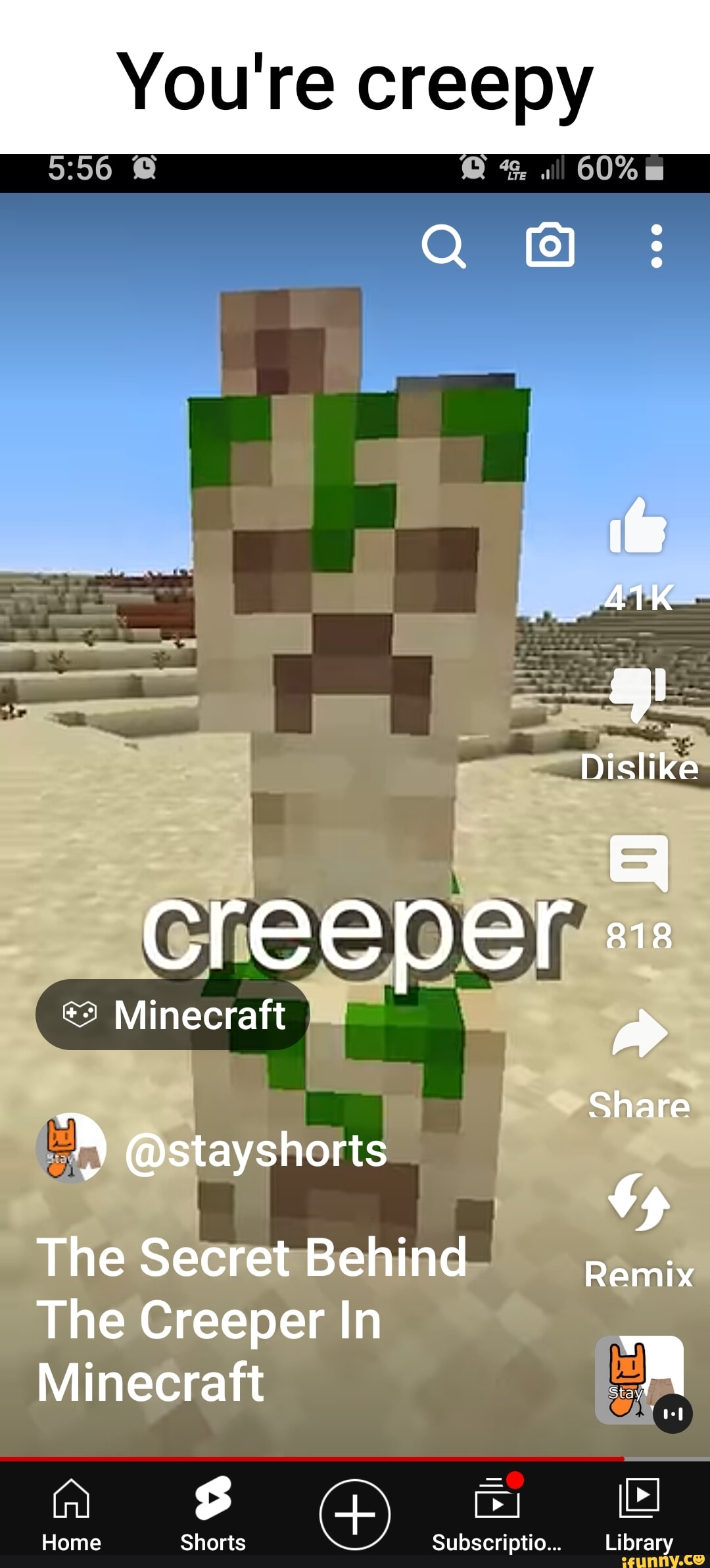 Creeper memes. Best Collection of funny Creeper pictures on iFunny