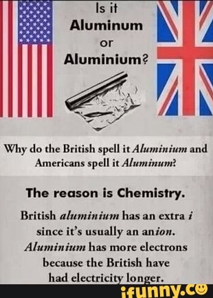 Is it Aluminium? I Why do the British spell it Aluminium and 'Americans ...