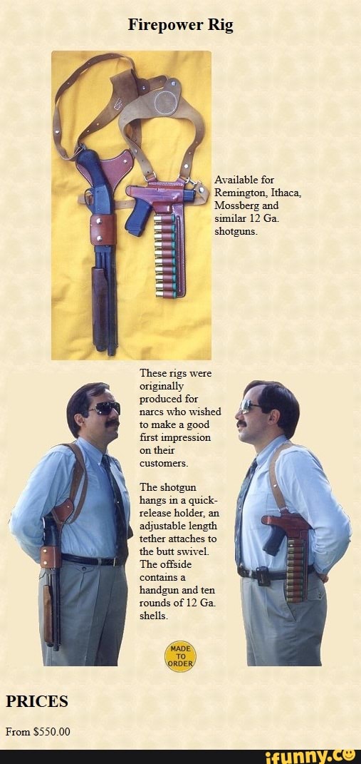 Firepower Rig Available for Remington, Ithaca, Mossberg and similar 12 ...