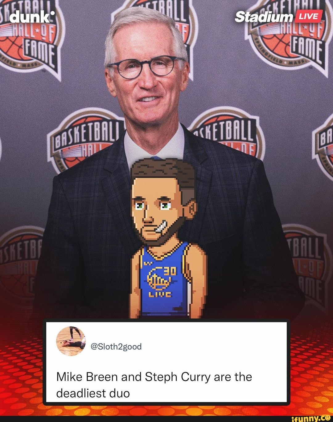 Dunk' Stadium Mike Breen and Steph Curry are the deadliest duo - iFunny Dunk' Stadium Mike Breen and Steph Curry are the deadliest duo - iFunny