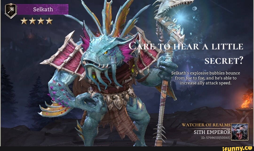 CARE Selkath's explosive bubbles bounce from foe to foe, and he's able ...