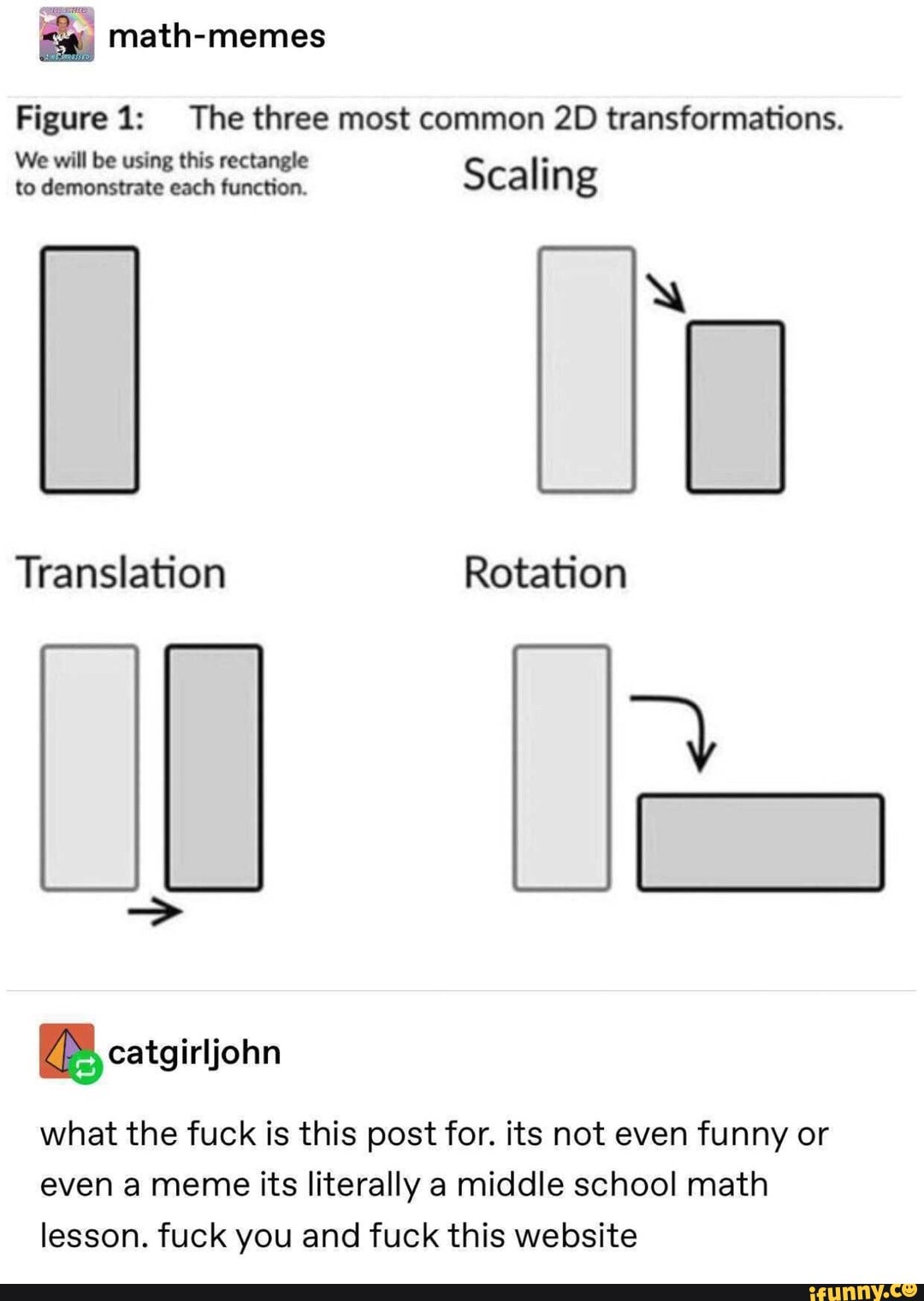 E Math Memes Figure 1 The Three Most Common 2d Transformations