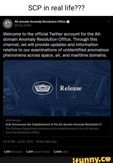 SCP in real life??? 'Al domain Anomaly Resolution Office Welcome to the ...